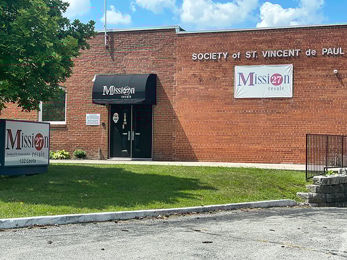 Mission 27's brick building houses more than just great deals—it's a cornerstone of community support. Bargain hunting with purpose.
