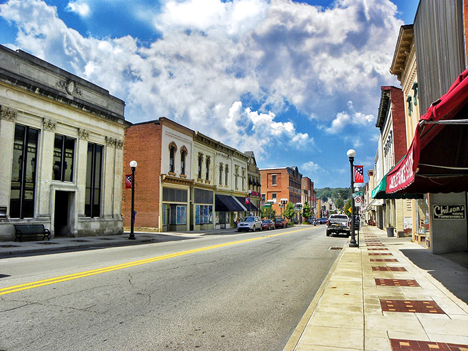 Sharon's distinctive buildings stand out like a cheerful neighbor who always brings cookies to the block party.