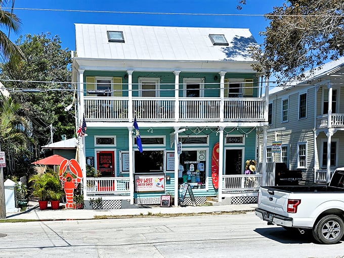 The Lobster Shack's mint-green charm is just the appetizer. Wait until you meet the main course – lobster rolls that transport you north.