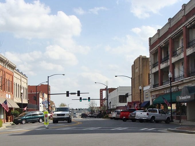 Tifton's historic buildings stand shoulder to shoulder, a brick-and-mortar testament to Southern permanence.