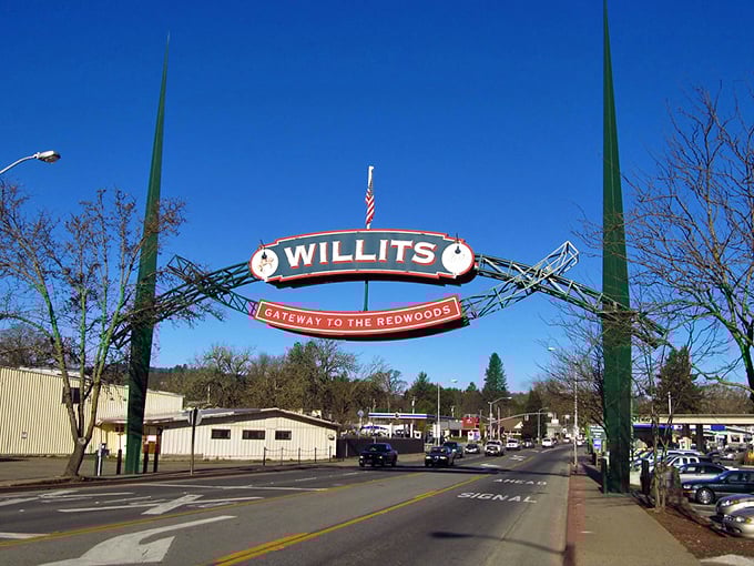 The iconic Willits arch welcomes you to redwood country living where your retirement dollars stand as tall as the trees.