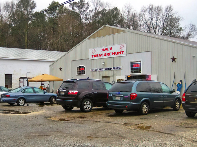Rain or shine, Dave's parking lot fills with hopeful hunters searching for that perfect something they didn't know they needed.
