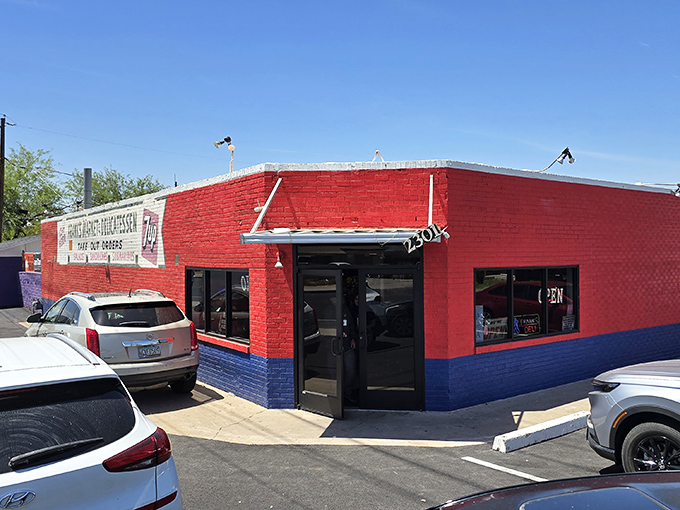 The no-nonsense red, white, and blue building houses sandwich artistry that hasn't changed in decades – because perfection doesn't need updating.