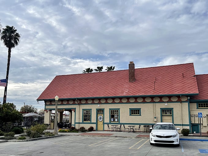Classic California architecture basks in year-round sunshine while mountain peaks stand guard over Hemet.
