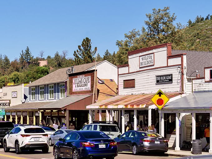 Charming wooden storefronts, cozy cafés, and mountain views—Julian’s historic main street is perfect for strolling, shopping, and savoring its famous pies.