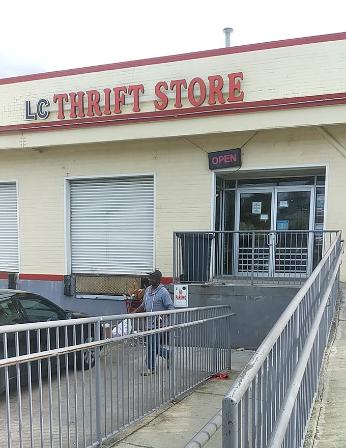The simple red lettering says it all—this is where budget-conscious shoppers find their last-minute miracles.