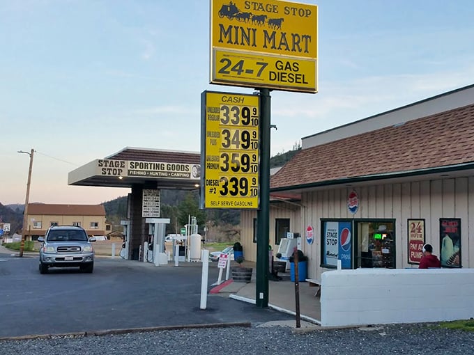 The Stage Stop Mini Mart—where your morning coffee comes with a side of history that doesn't charge extra for the ambiance.