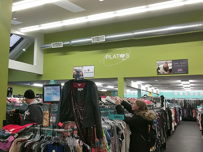 Inside this teen fashion haven, racks of barely-worn clothes create a rainbow of possibilities for budget-conscious shoppers.
