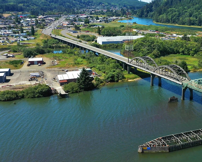 The meeting of river and ocean creates Reedsport's magical setting – where fishing stories get better with each retirement year.