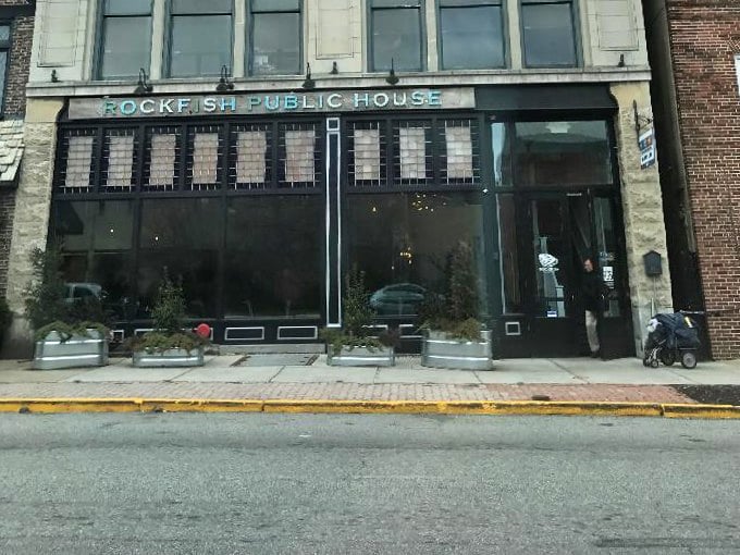Behind those big windows at Rockfish, seafood magic happens while York's historic streets bustle outside.