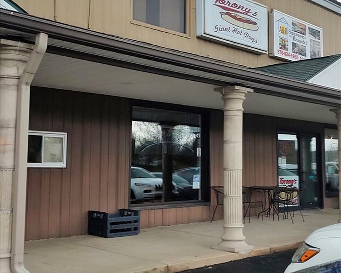 The simple exterior of Torony's hides a world of oversized hot dog delights – where "supersize" was a philosophy long before it was a button.