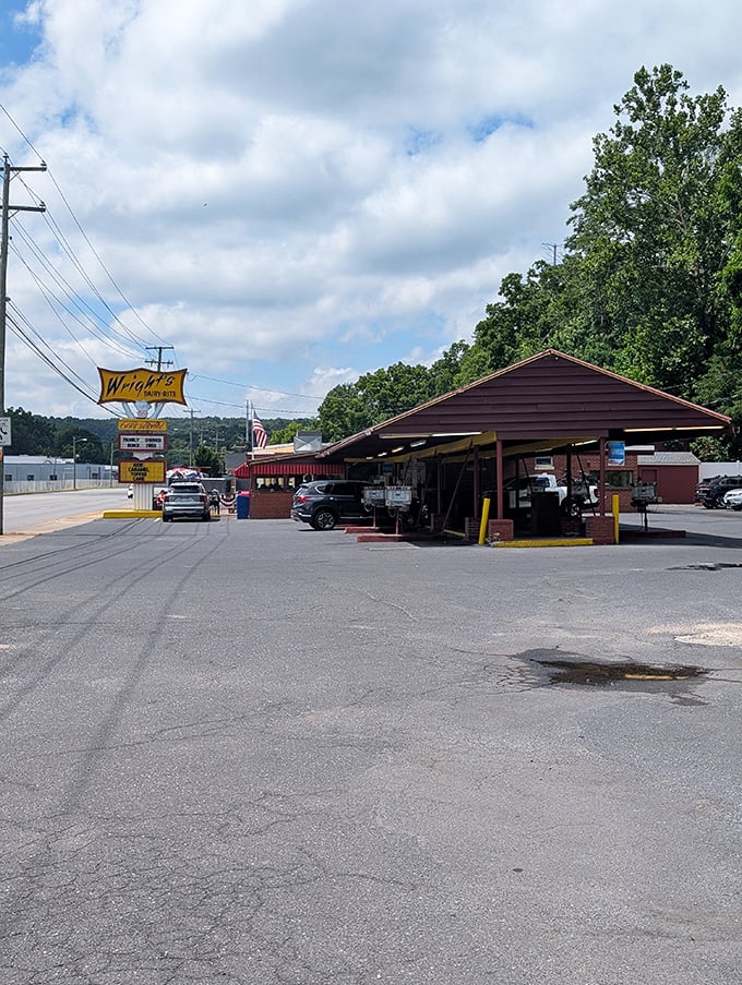 The drive-in setup at Wright's hasn't changed in decades – why mess with milkshake perfection? 