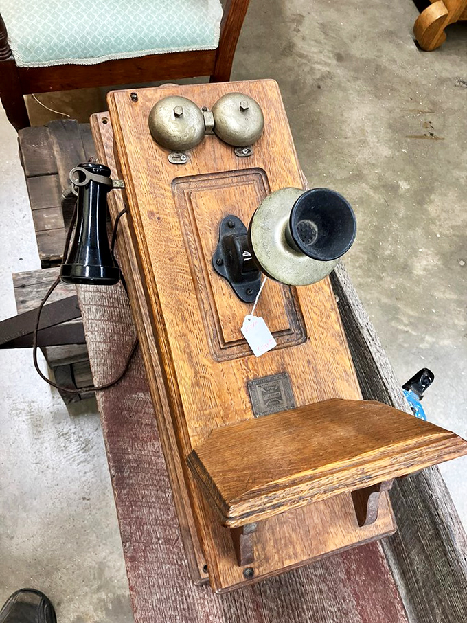 Before smartphones ruled our lives, this wooden wall telephone connected families one crackling conversation at a time. Can you hear your great-grandmother calling? 