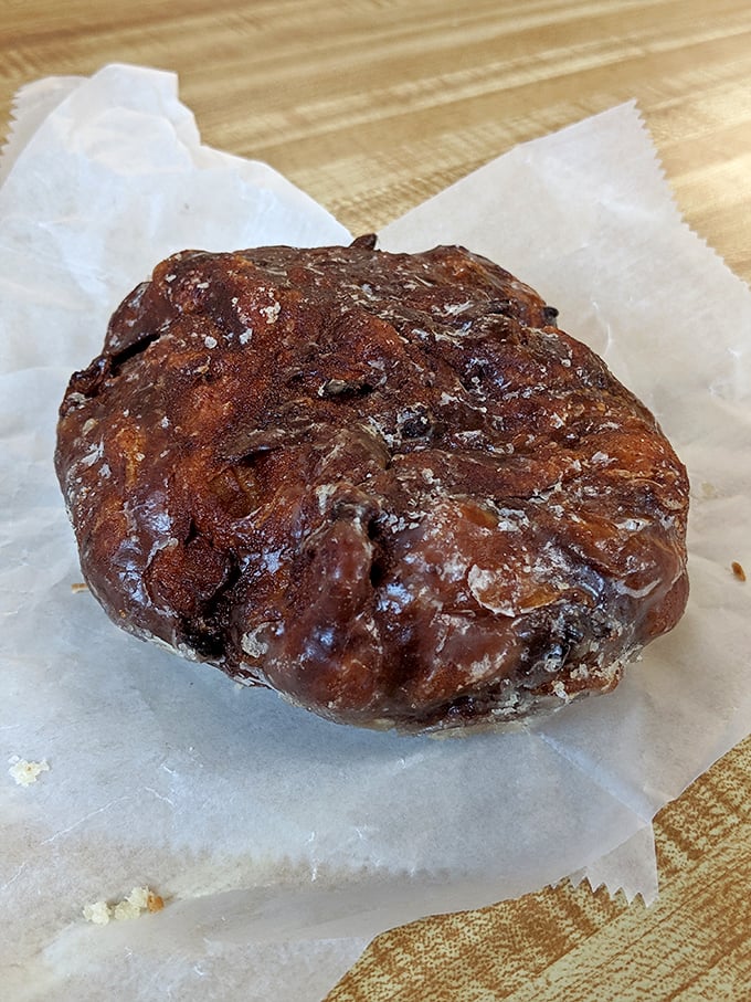 This apple fritter isn't just a donut—it's a masterpiece of caramelized edges and pillowy interior that deserves its own museum.