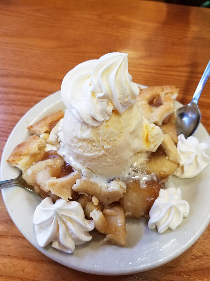 Apple pie à la mode that doesn't need to be trendy—it's too busy being exactly what your grandmother wished she could make.