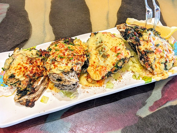 These baked oysters aren't just appetizers—they're little seafood masterpieces, each one a perfect bite of coastal indulgence.