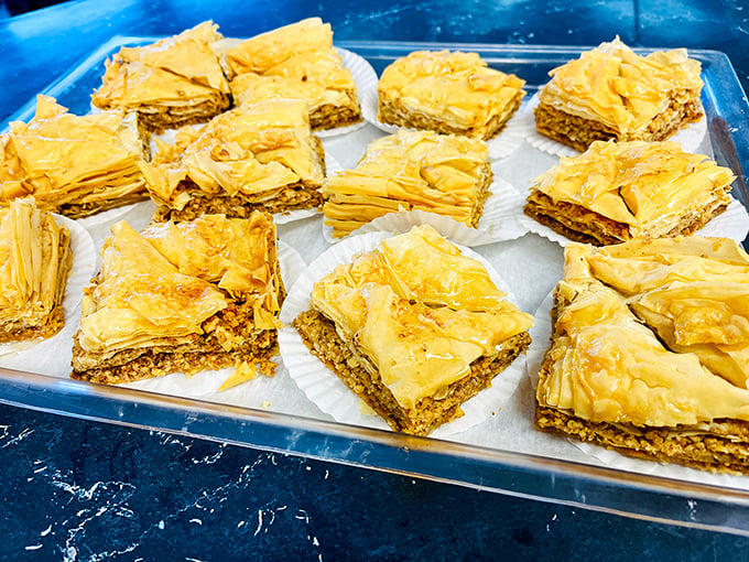 Layers upon layers of flaky, honey-soaked baklava. Somewhere in Greece, a grandmother is nodding in approval.