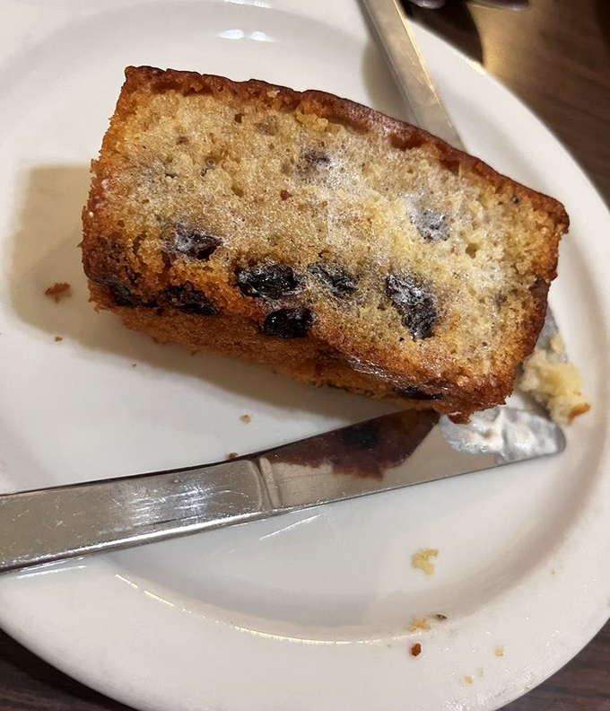 Banana bread that makes you question every other banana bread you've ever eaten. Dense, moist, and studded with chocolate chunks—breakfast's answer to dessert.