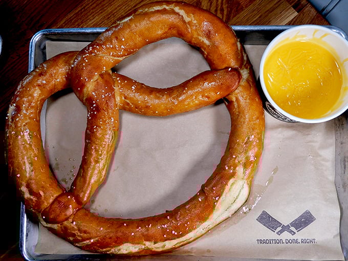These Bavarian pretzels traveled far from Munich to meet their destiny with mustard and good times.