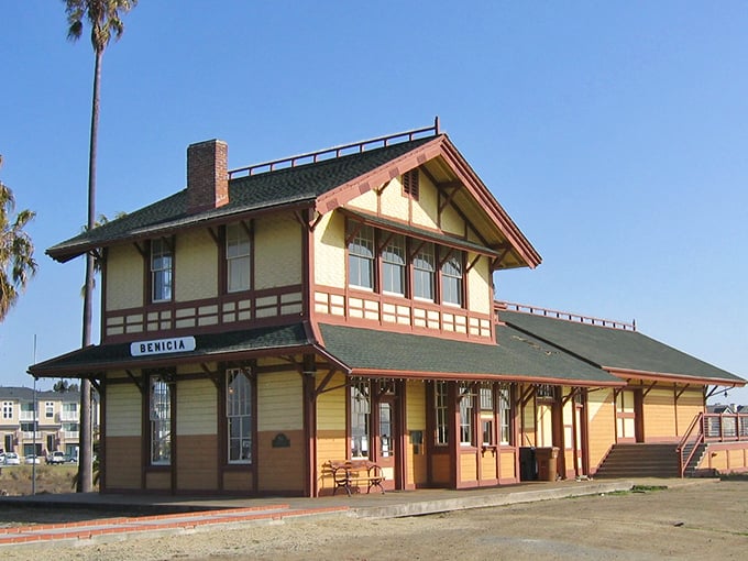 Benicia's historic train depot looks like it's waiting for time travelers from 1902 to arrive for their weekend getaway from San Francisco.