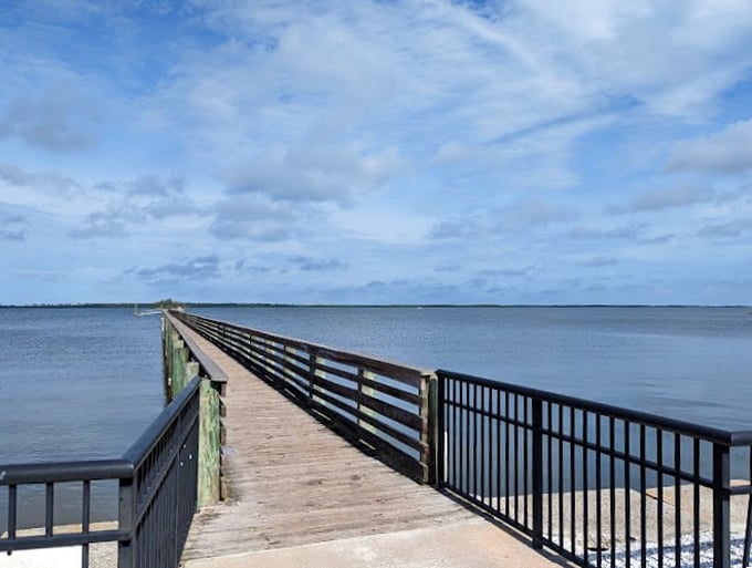 Dunedin's boardwalk stretches toward infinity, inviting contemplative strolls where the only decision is whether to walk toward the horizon or back toward lunch.