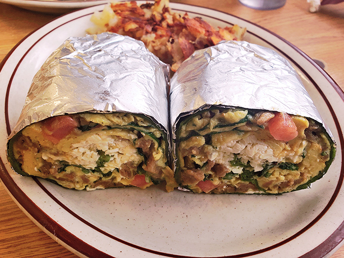 This breakfast wrap isn't just a meal, it's an edible masterpiece stuffed with enough goodness to fuel your entire Cleveland adventure.