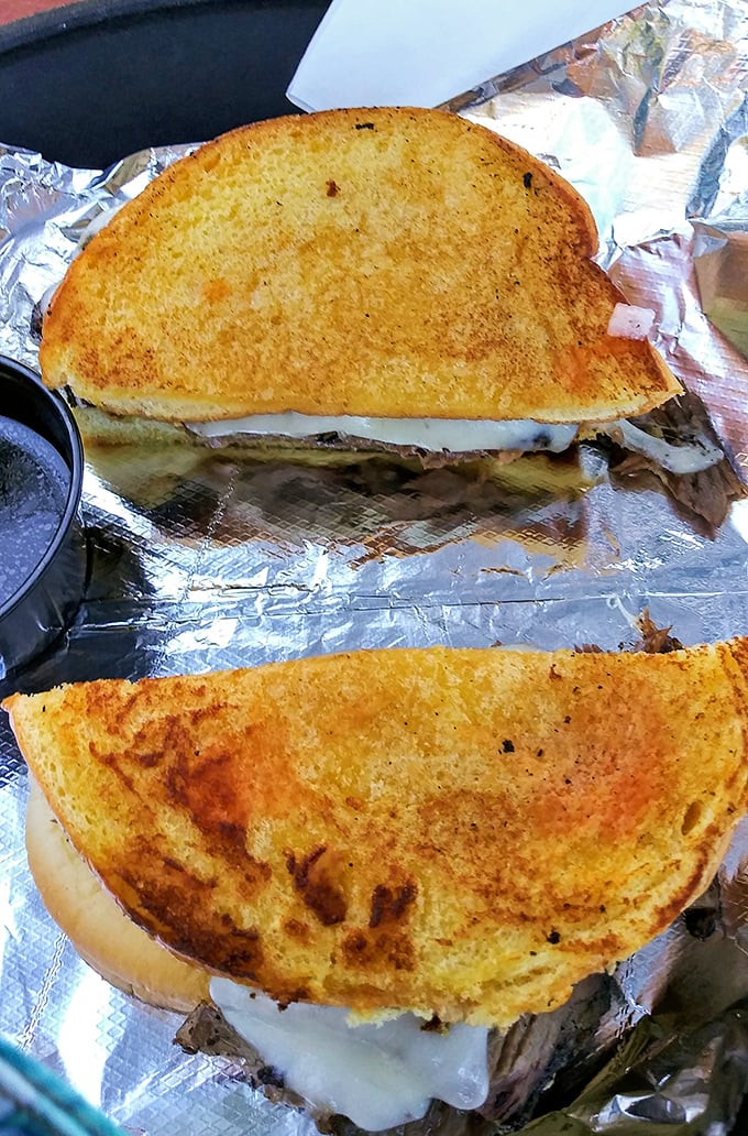 A sandwich so serious about meat that the bread seems like an afterthought—the way a proper brisket melt should be.