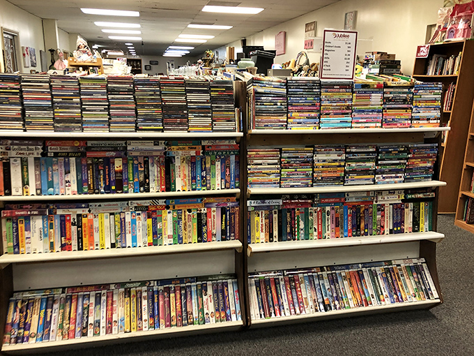 A media lover's dream where forgotten films and albums wait for rediscovery—proof that entertainment wasn't always just a click away on streaming services.