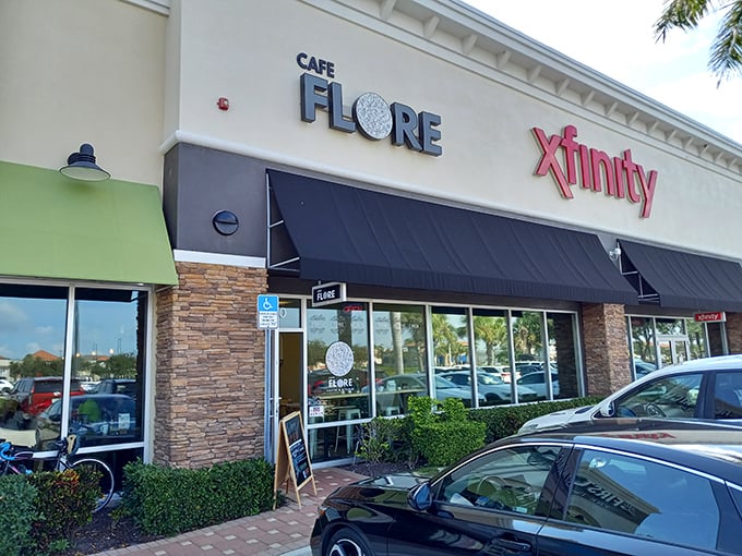 Café Flore offers a welcoming storefront that promises good eats without pretension—the kind of place where locals nod knowingly when you mention it.