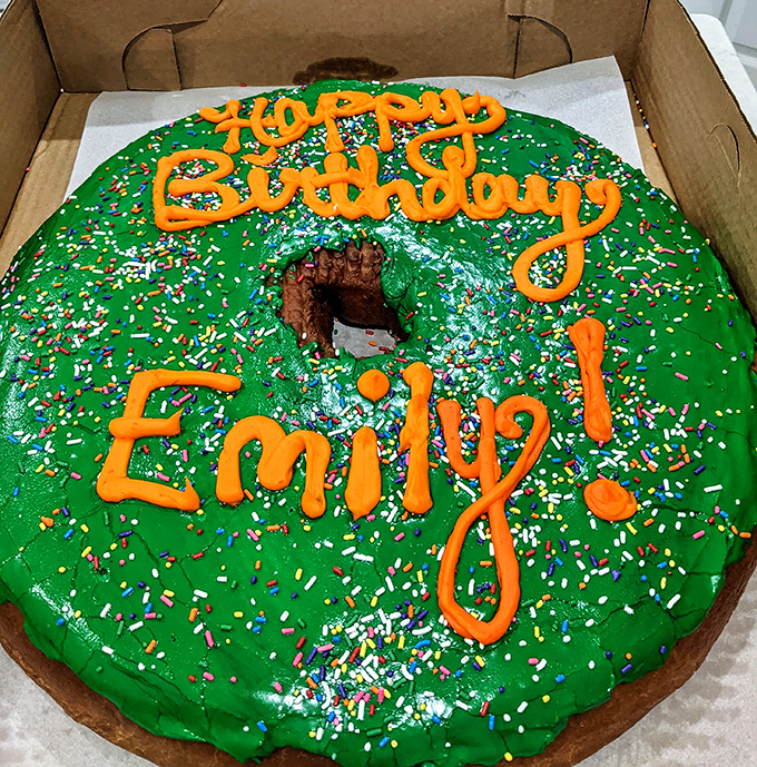 The birthday donut – when someone loves you enough to skip the cake and go straight for what everyone actually wants.