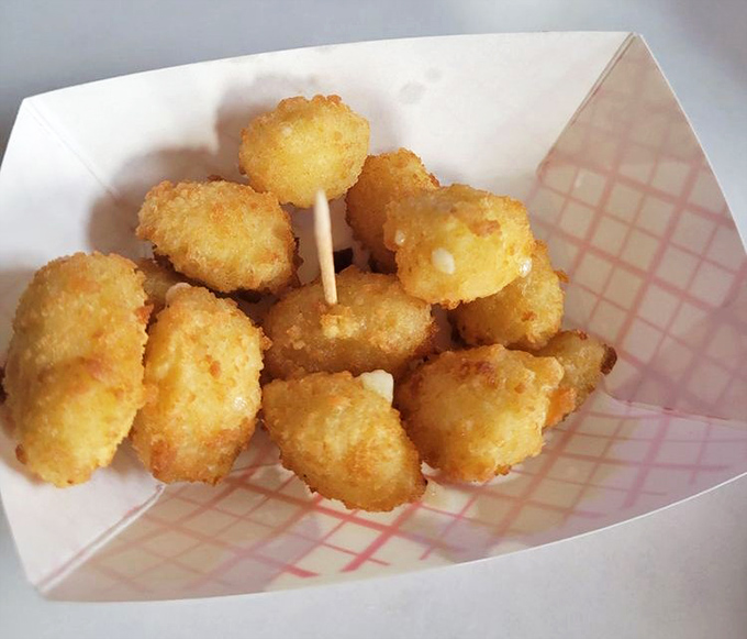 Golden spheres of cheesy perfection that would make any county fair jealous of their glory.