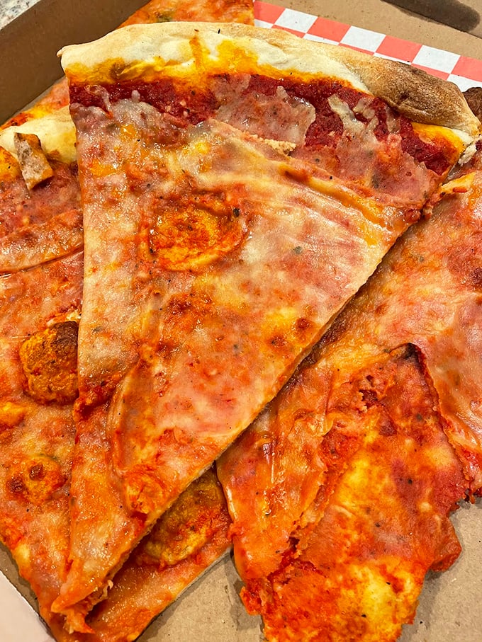 Sometimes the most beautiful pizza is simply cheese, sauce, and dough working together in perfect harmony.