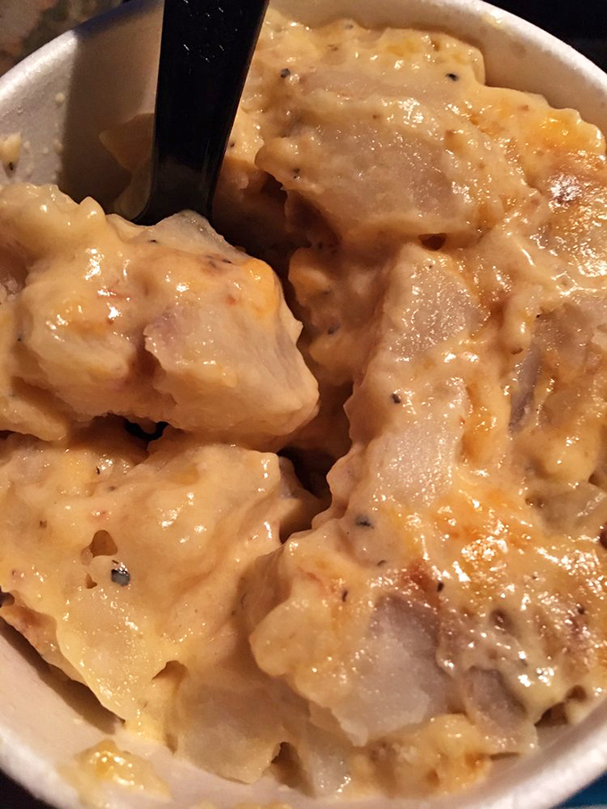 Mac and cheese that doesn't know the meaning of personal space – it's all up in your business with creamy, cheesy goodness that makes you forget vegetables ever existed.