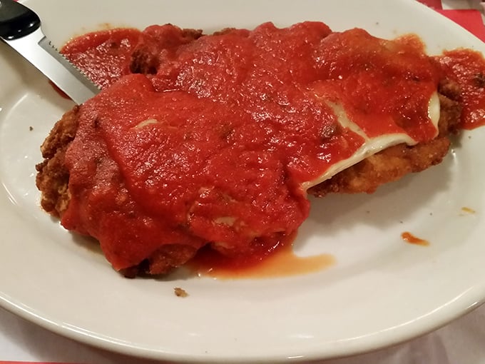 Chicken Parmesan that could make an Italian grandmother weep with joy – crispy, saucy, cheesy perfection that's been feeding Pennsylvania souls since bell-bottoms were first in fashion.