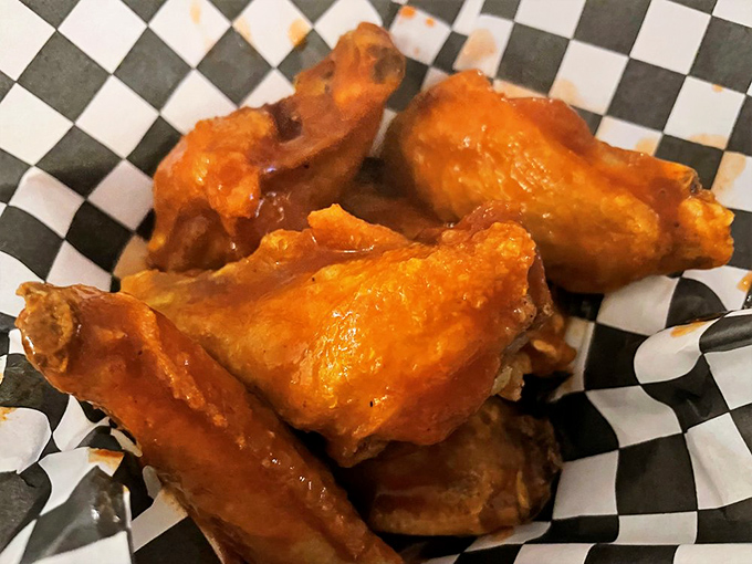 These wings aren't trying to win awards with exotic flavors – they're too busy being exactly what buffalo wings should be: crispy, saucy satisfaction.