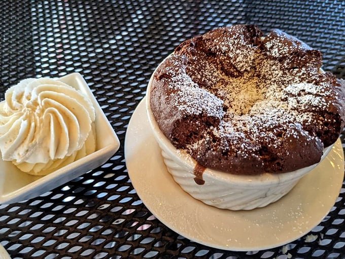 That chocolate soufflé is rising higher than real estate prices, but infinitely more satisfying.