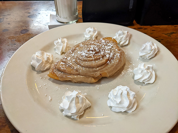 When a cinnamon bun looks this good, you understand why people drive miles for breakfast.