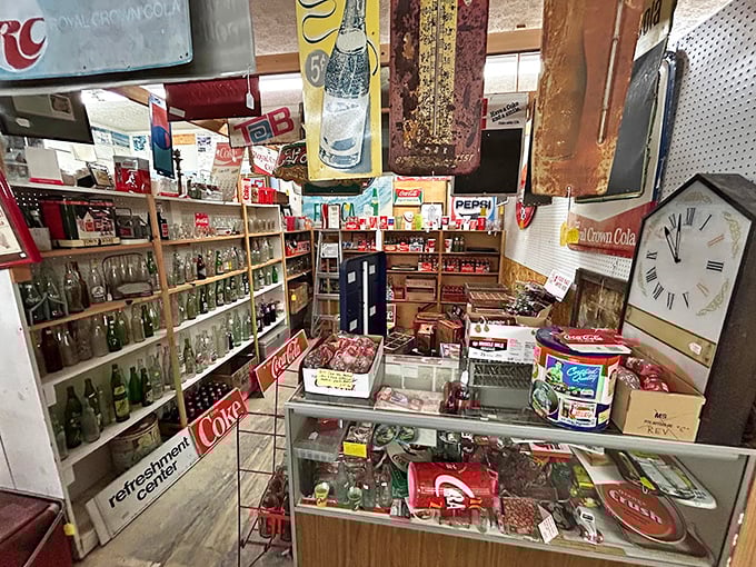 The Coca-Cola corner—where advertising became art long before Don Draper pitched his first slogan on Madison Avenue.
