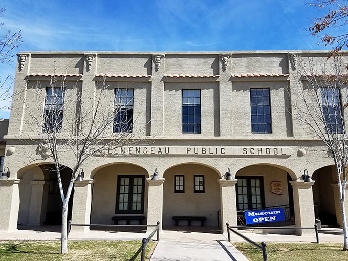 The Clemenceau Public School building now houses history instead of homework. Its museum preserves stories that textbooks never told.