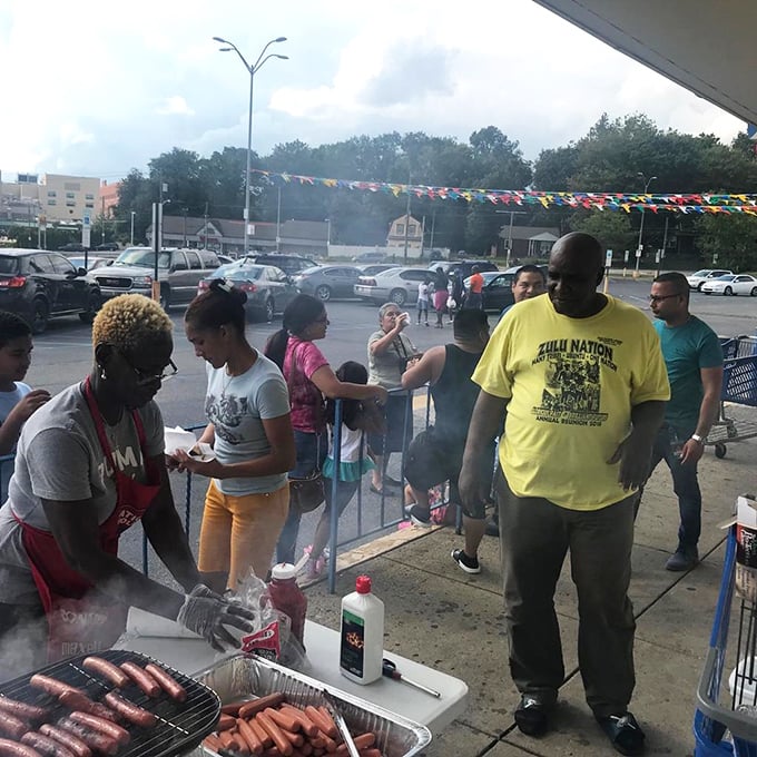 Community happens where good deals are found. Nothing builds neighborhood spirit like grilled hot dogs and the shared joy of discount hunting.