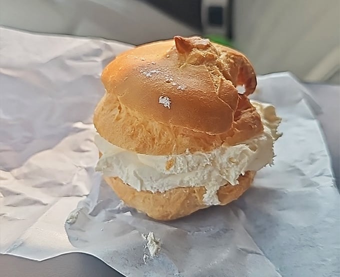 Not just a cream puff – a cloud of pastry cradling a snowdrift of fresh cream, waiting to dissolve on your tongue.