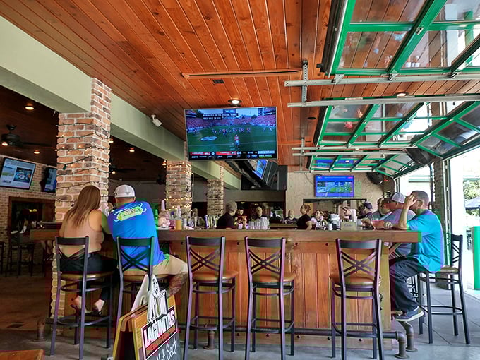 This isn't part of the antique mall—it appears to be a nearby restaurant where shoppers can refuel before diving back into treasure hunting.