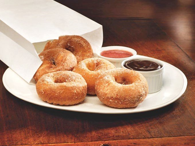 Fresh, warm donuts with dipping sauces – because sometimes you need to follow your barbecue with a little deep-fried heaven.