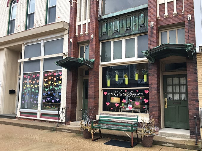 Eclectic Joy lives up to its name with a storefront that's part Valentine explosion, part invitation to discover treasures you never knew you needed.
