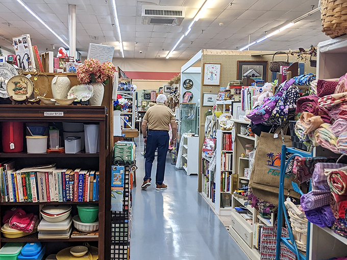 Every aisle offers a new adventure—from vintage cookbooks to handcrafted quilts, it's like walking through America's collective attic.