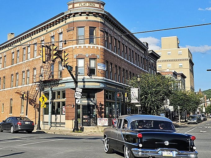 The historic Flat Iron Building anchors downtown with the same sturdy dependability as Tamaqua's reasonable cost of living – both built to last.