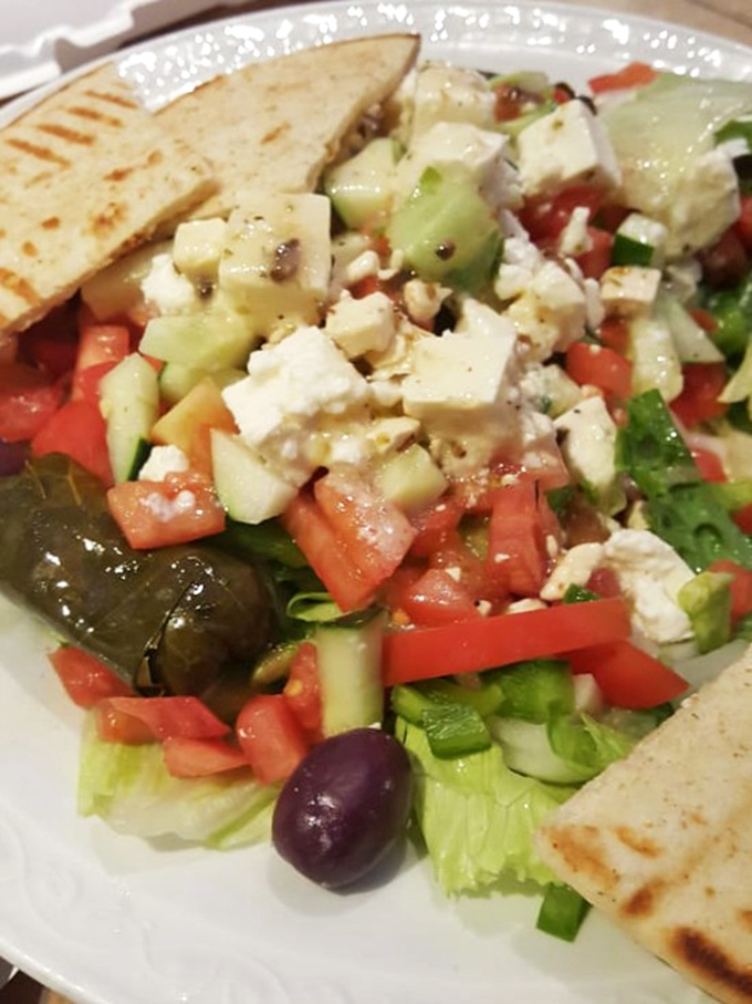 A Greek salad that actually tastes like sunshine – crisp vegetables, briny olives, and feta cheese that transports you straight to the Mediterranean.