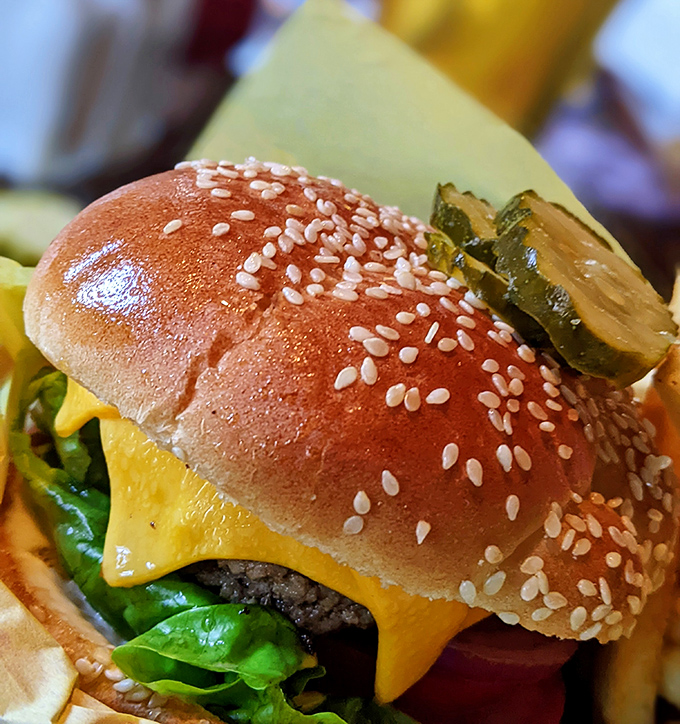 That melted cheese cascading down the sides isn't just delicious—it's a visual promise of the gooey goodness awaiting your first bite.