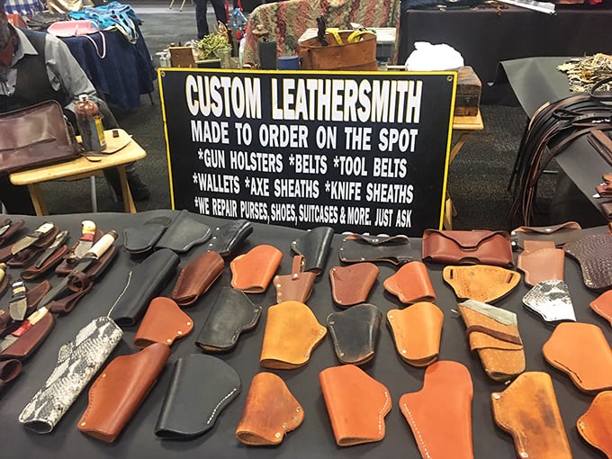Custom leather work that would make cowboys weep with joy – functionality meets old-school craftsmanship perfectly.