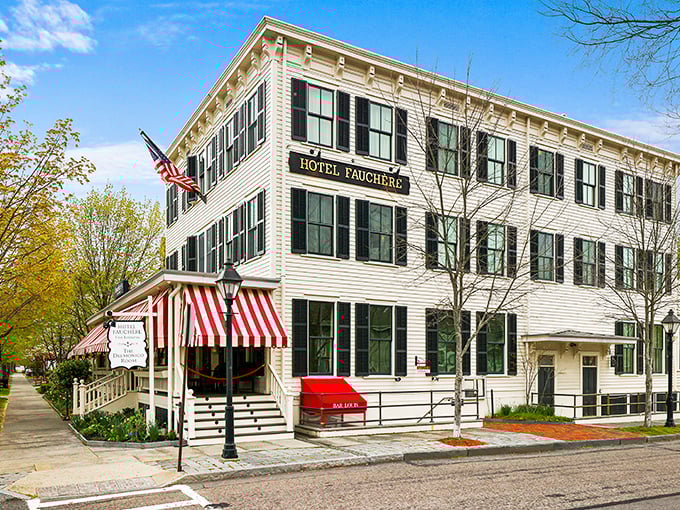 Hotel Fauchère's crisp white facade and red-striped awnings aren't just Instagram bait – they're the gateway to one of Milford's finest dining experiences.